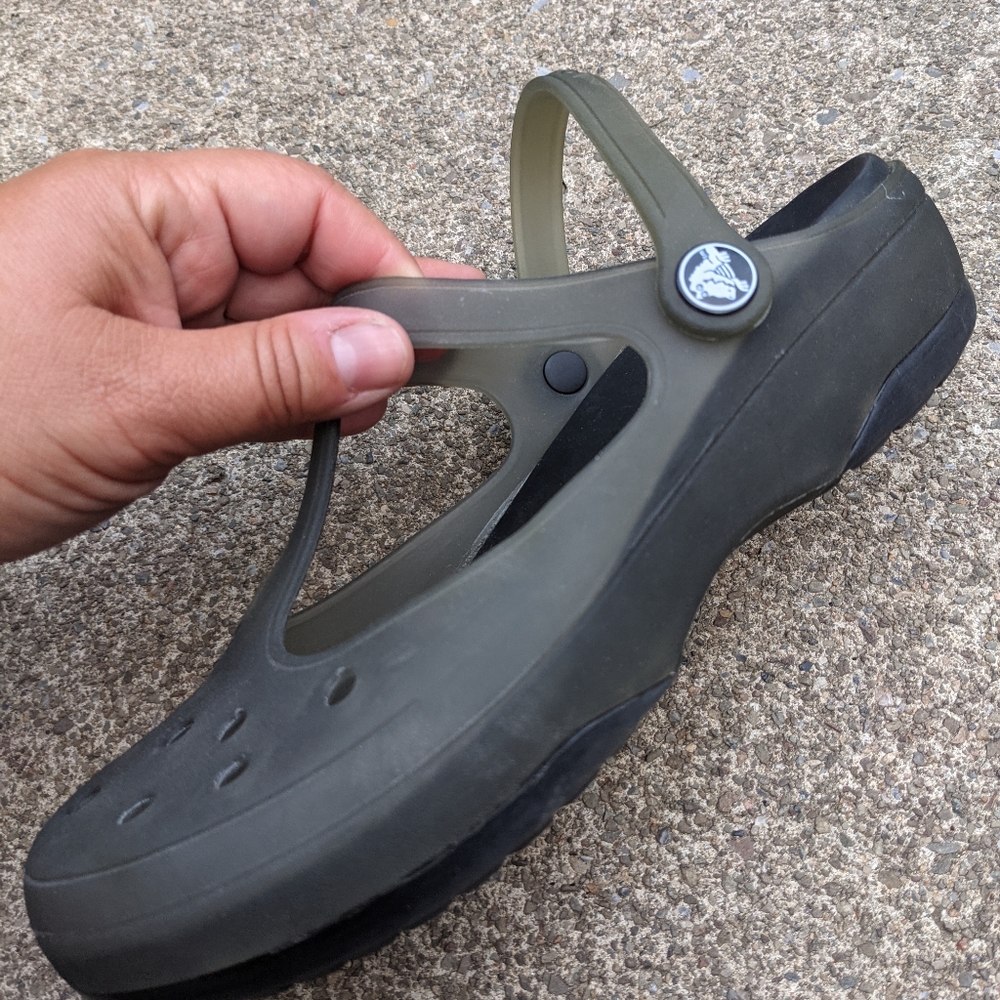 Women's Black Clear Crocs Slingback Shoes Size 7m - Gem